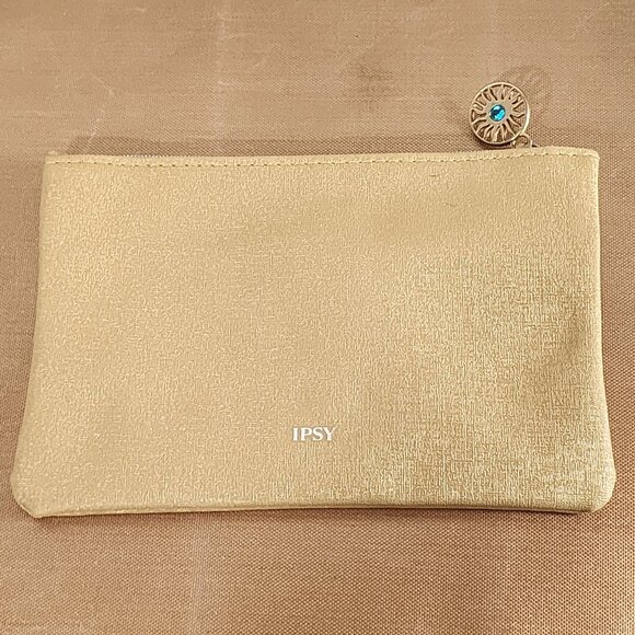 ipsy | Bags | Ipsy Gold Lemay Stay Golden Wturquoise Lining And Crystal ...